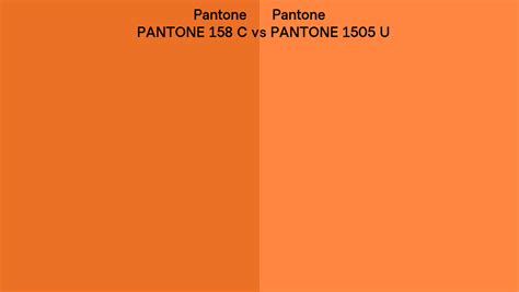 Pantone 158 C Vs Pantone 1505 U Side By Side Comparison