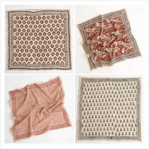 Block Printed Bandanas Squares Of Crafted Brilliance The Maiwa Blog