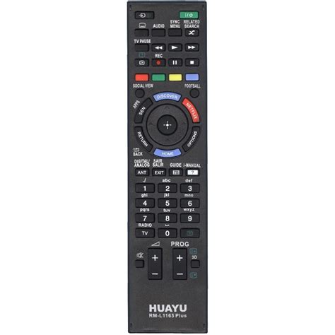 Дистанционно за телевизор HUAYU, съвместимо със SONY, RM-L1165+, черно ...