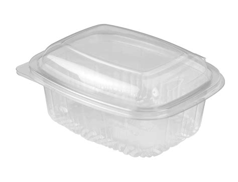 Plastic Container Rectangle Hinged Lid 500ml