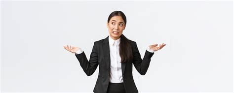 Premium Photo Troubled Young Female Office Assistant Saleswoman In