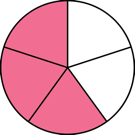 Three Fifths Circle Fraction 55473144 Vector Art At Vecteezy