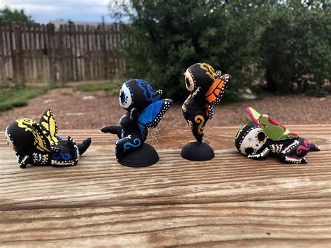 Skeleton Pixie Butterfly Series Sculptures Figurine Hand Painted 3d