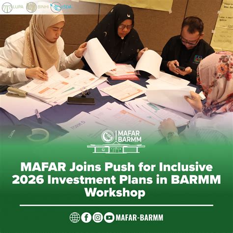 Mafar Joins Push For Inclusive 2026 Investment Plans In Barmm Workshop