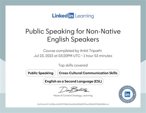 ankit tripathi on linkedin certificate of completion