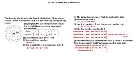 Probability Exercises Two Examples IGCSE Tests YouTube