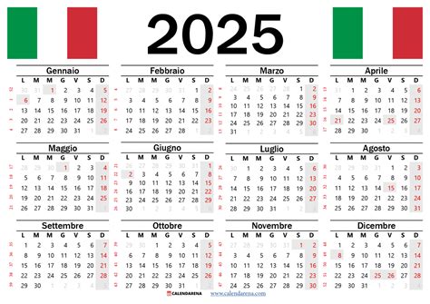 Calendario 2025 Con Festività Pdf