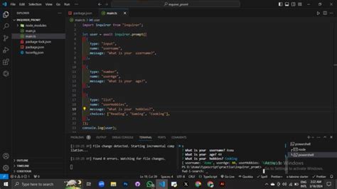 My Latest Project On Inquirer In Typescript Asma Shahid Posted On