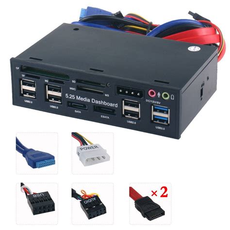 Usb 30 Hub Multi Function Esata Sata Port Internal Card Reader Pc