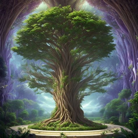Download Ai Generated Tree Paradise Royalty Free Stock Illustration