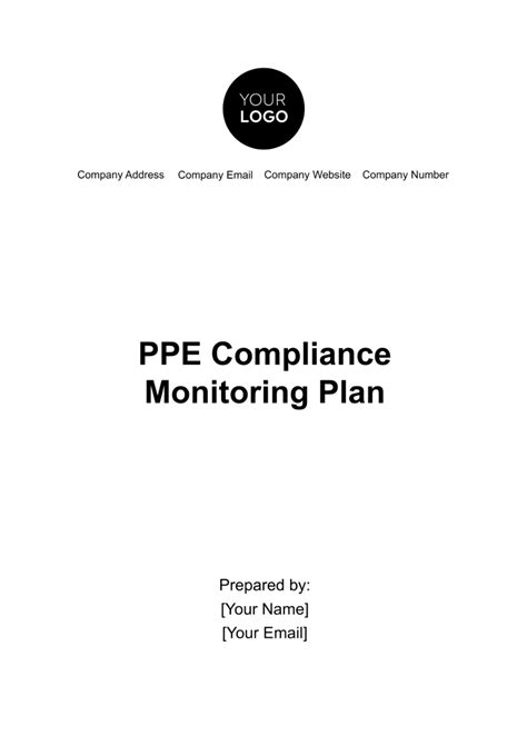 Free Ppe Compliance Monitoring Plan Template To Edit Online