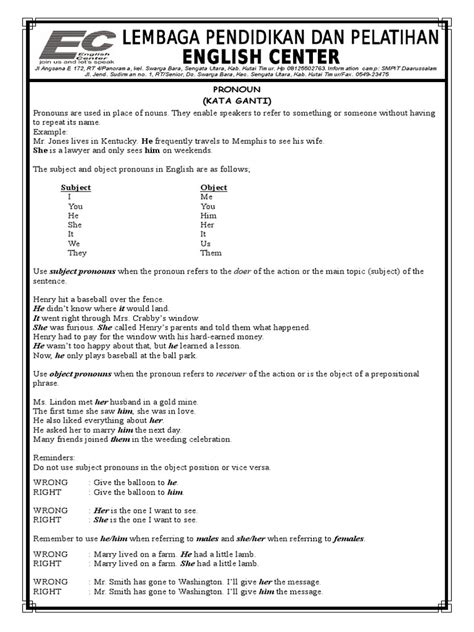 pronoun n exercises pdf pronoun grammar