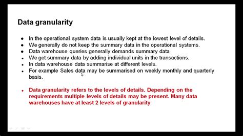 1 5 Data Granularity Youtube