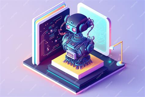 premium photo conceptual illustration of ai learning and artificial intelligence that depicts