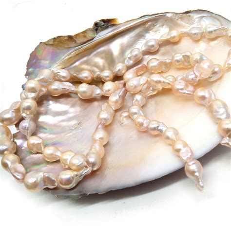 Tiny Peach Fireball Strands Loose Pearls By Pearlescence