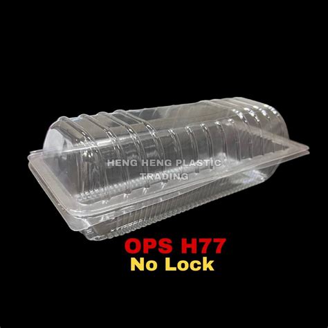 Benxon Ops H77 Clear 100pcspkt Bekas Kuih H77 Benxon Plastic Tray