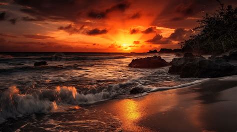 Beach Sunset Photography Wallpaper
