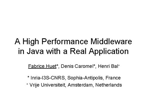 a high performance middleware in java with a