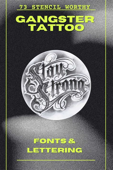 Gangster Old English Letters Tattoos