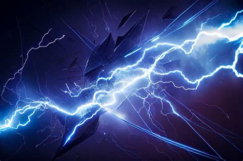 Abstract Background Lightning Bolts In The Sky Generative Ai Stock Illustration Illustration