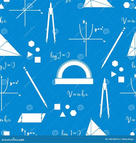 Mathematical Scientific Vector Seamless Pattern Stock Vector