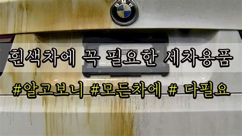 흰색 자동차 세차방법 및 세차용품 타르제거제 추천 세차용품 핵꿀템 밝은색 Youtube
