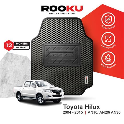 Rooku Car Mat Toyota Hilux 2004 2015 An10 An20 An30 Shopee Malaysia