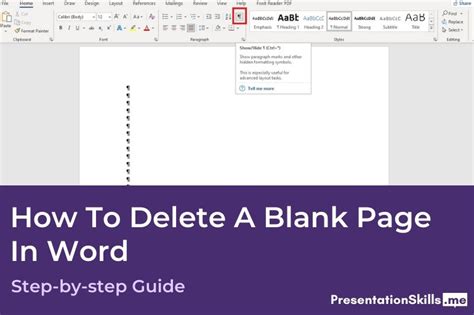 How To Delete A Blank Page In Word PresentationSkills Me