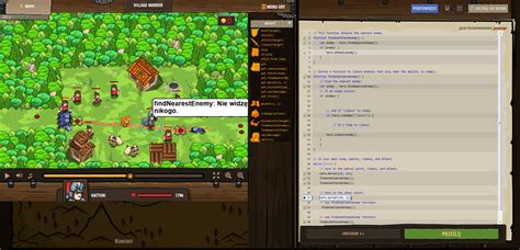 kasai strony Lublin Puławy Codecombat agrippa defense village warder JavaScript