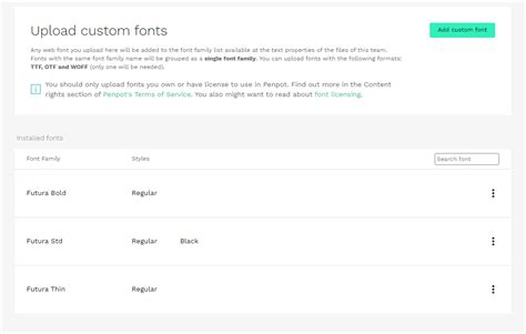 Custom Font Is Failing To Load For Existing Project · Issue 2374 · Penpotpenpot · Github