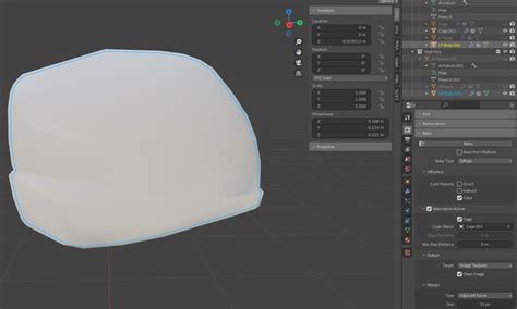 Trying To Bake Diffuse Textures From A High Poly Model To A Low Poly