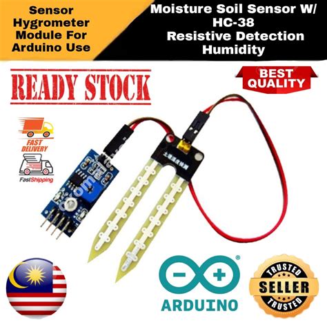 Moisture Soil Sensor W Hc 38 Resistive Detection Humidity Sensor