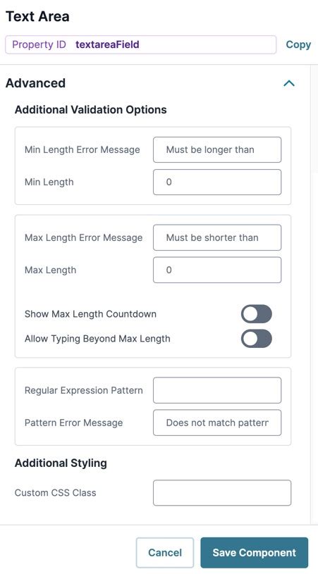 Text Area Component