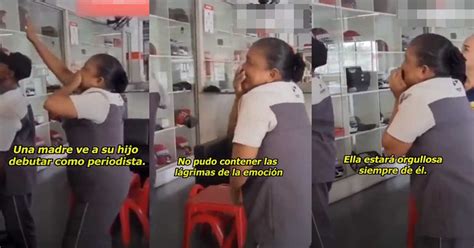 Madre Llora De Emoción Al Ver El Debut De Su Hijo Como Periodista
