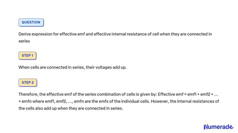 solved derive expression for effective emf and effective internal