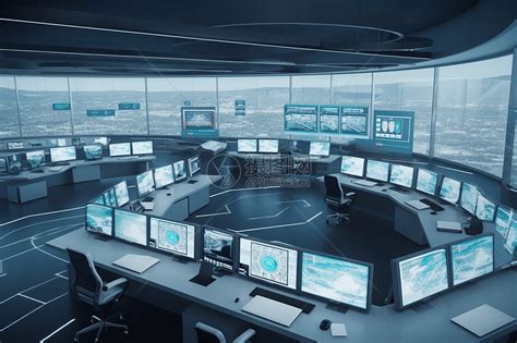 交通监视指挥室高清图片下载 正版图片600026383 摄图网