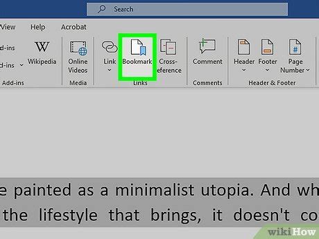 Ways To Add A Bookmark In Microsoft Word WikiHow
