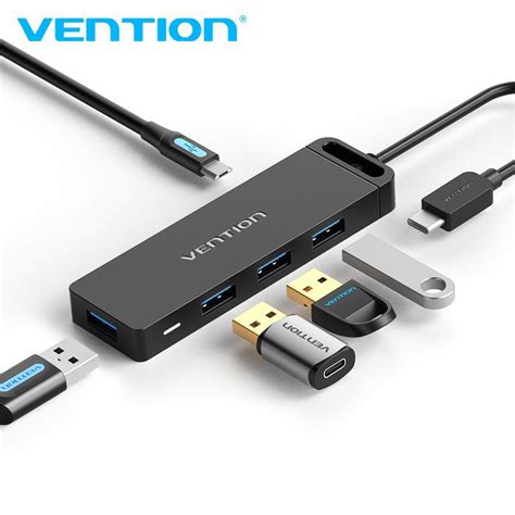 Vention Type C Hub Type C To 4 Port USB 3 0 Hub Hight Speed USB 3 0 HUB USB C HUB With Power