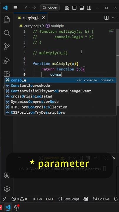 Function Currying In Javascript Explained In 60 Seconds ⚡ Youtube
