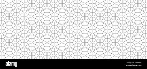 Abstract Black White Hexagon Geometric Texture Background Polygon Pattern Traditional Concept