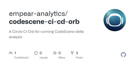 GitHub Empear Analytics Codescene Ci Cd Orb A Circle CI Orb For Running CodeScene Delta Analysis