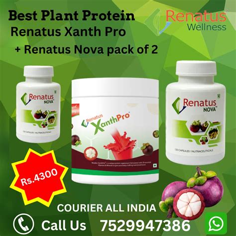 Renatus Xanth Pro Protein 1 Renatus Nova Bottle 2 500 Gm 400 Gm