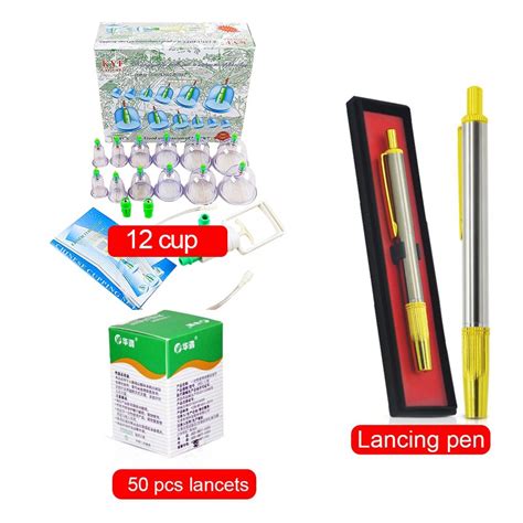 Chinese Cupping Therapy Full Set Set Bekam Lengkap Pen Bekam 50pcs