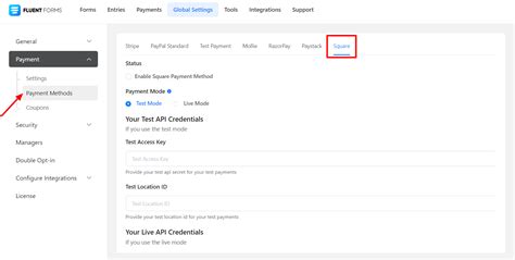 how to integrate square with fluent forms wp manage ninja