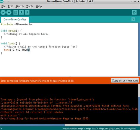 A Program That Does Nothing However It Compiles Successfuly With The IRremote Library Included