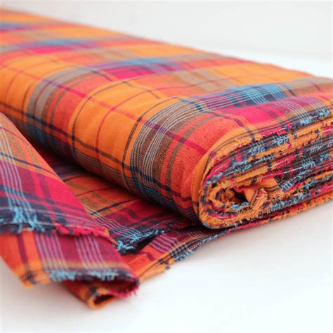 Indian Madras Shirting Cotton Checked Tartan Moroccan Lullabee Fabrics