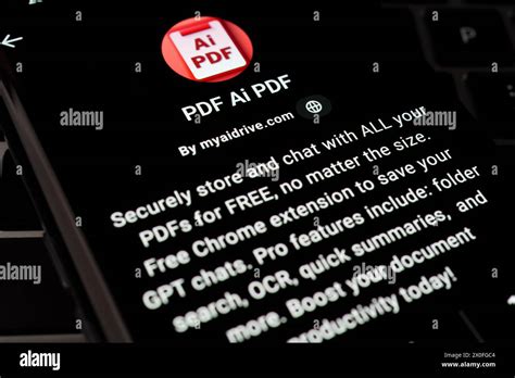 PDF AI PDF Custom GPT Seen In GPT Store On The Screen Of Smartphone Placed On Laptop Keyboad