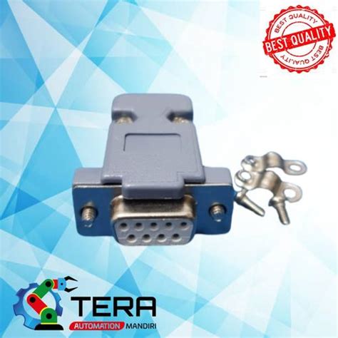 jual konektor rs232 db9 pin white female cover plastik abu abu jakarta utara tera