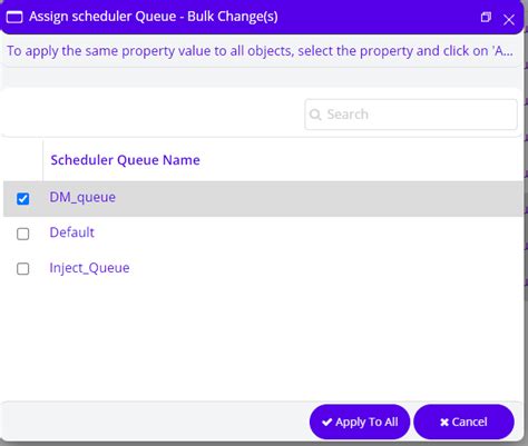 assigning scheduler queue to task