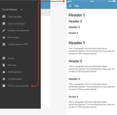 customizable text screen in app captio help center